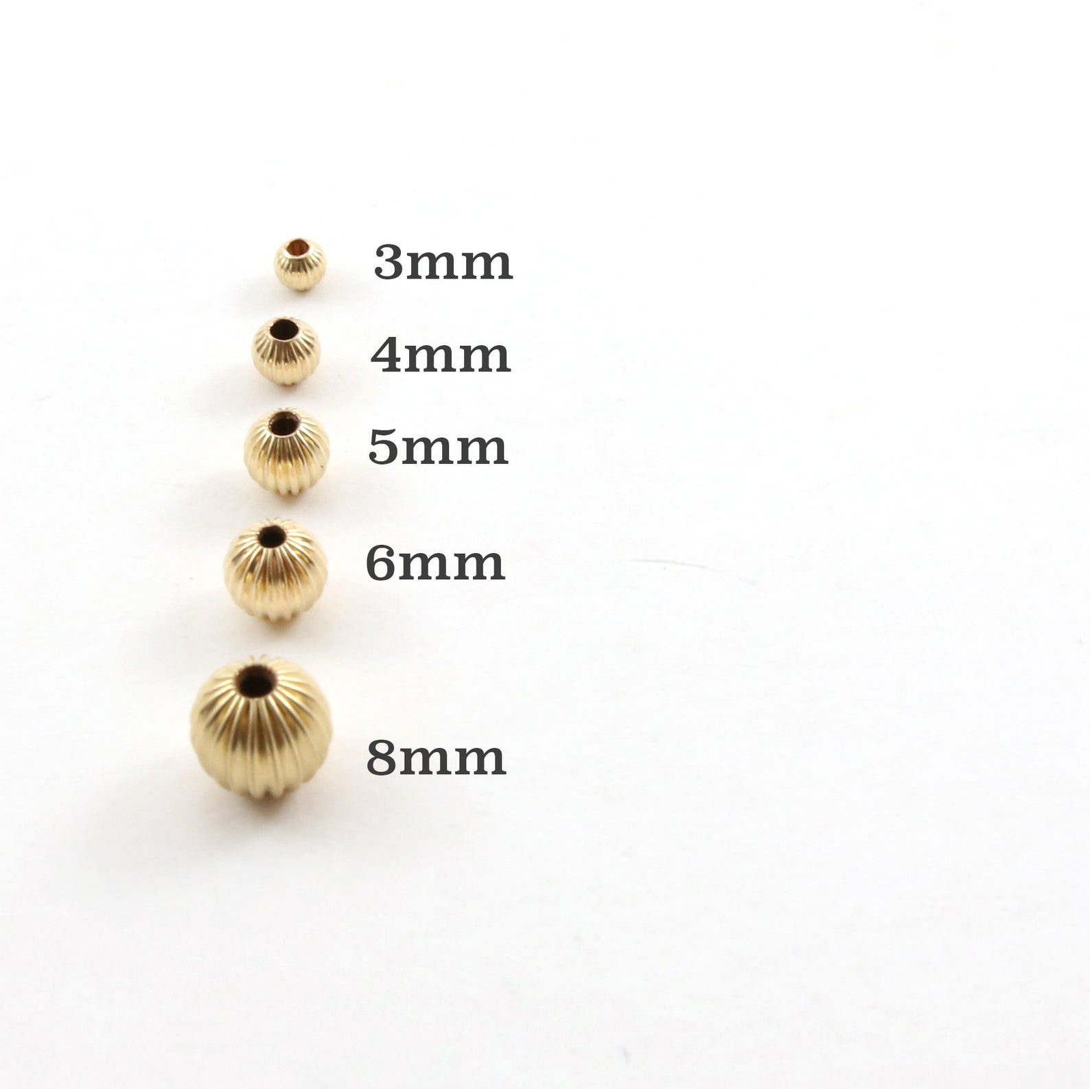 10 Pieces 3mm Corrugated Seamless Round Sterling Silver 925 Spacer ...