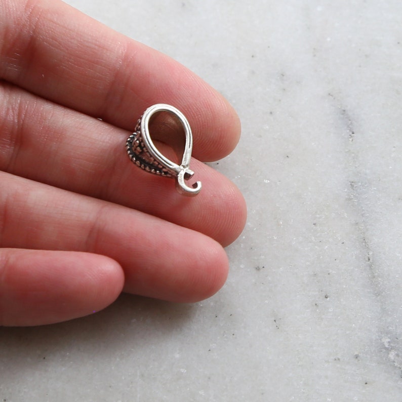 Sterling Silver Daisy Flower Bail Jewelry Making Supplies - Etsy