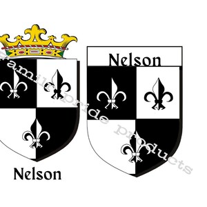 2 Nelson Family Coat of Arms Downloads Irish Nelson Family | Etsy