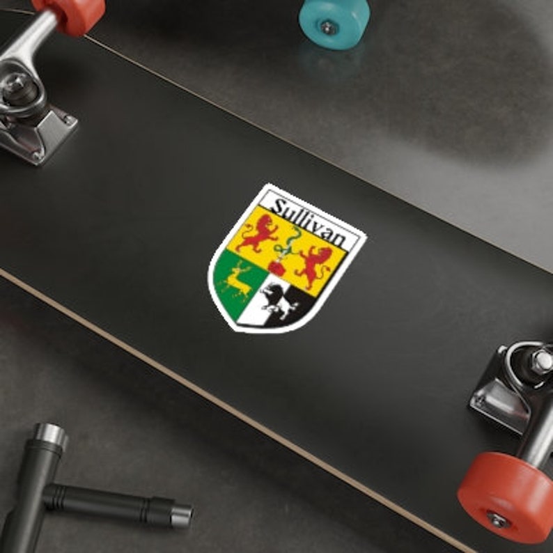 I00 3 Custom Order Family Coat of Arms Vinyl Sticker, Sullivan Family ...