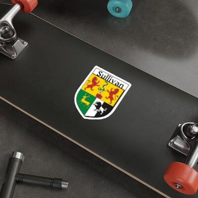 I00 - 3 “ Custom Order Family Coat of Arms Vinyl Sticker, Sullivan ...
