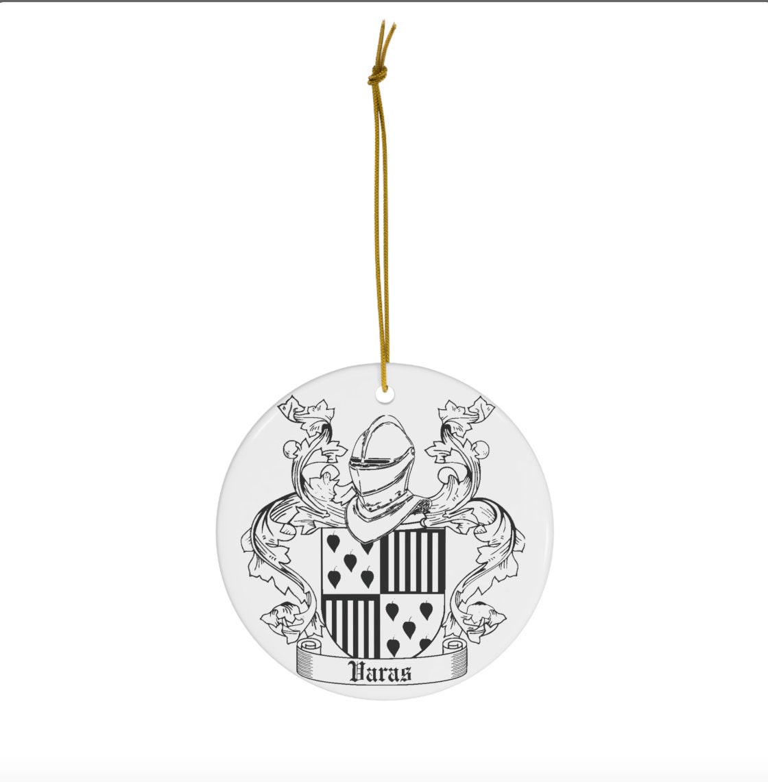 Custom Family Coat of Arms Ornament Family Crest Gift Surname Heraldry ...