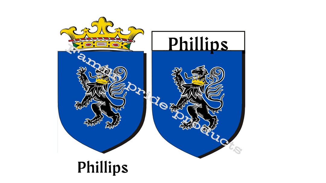 2 Phillips Family Coat of Arms Downloads | Welsh Phillips Family Crest ...