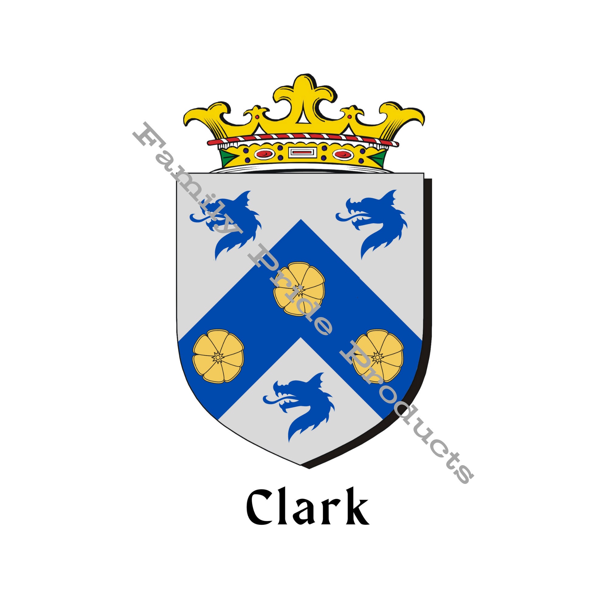 2 Clark Family Coat of Arms Files | Clark Family Crest Download Cut ...