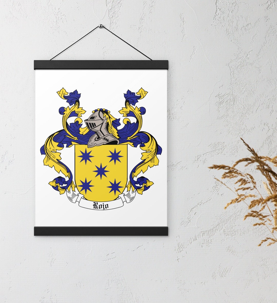 Personalized Coat of Arms Hanging Wall Poster Banner Family Crest Wall ...