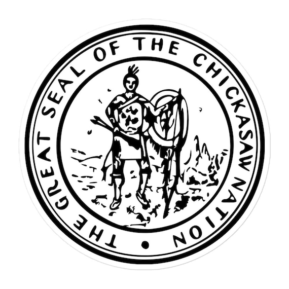 Chickasaw Nation Symbol Round Vinyl Decal Stickers Bumper - Etsy