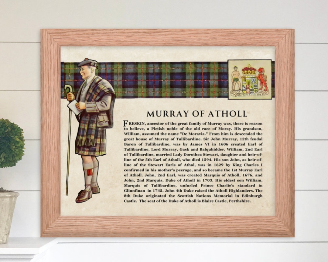 Clan Murray Scottish Clan Wall Art Print Vintage Scottish History ...