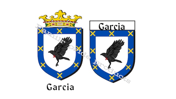 2 Garcia Family Coat of Arms Downloads Garcia Family Crest - Etsy