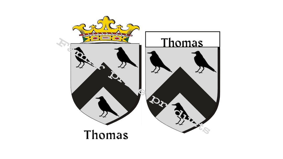 2 Thomas Family Coat of Arms Files | Thomas Family Crest Download Cut ...