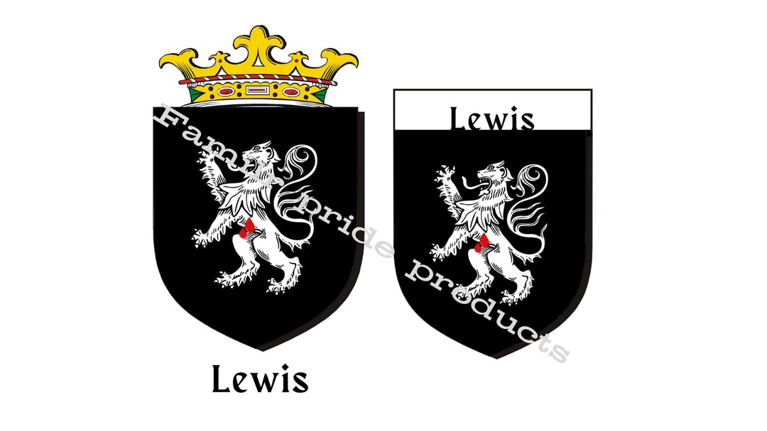 2 Lewis Family Coat of Arms Files | English Lewis Family Crest Download ...