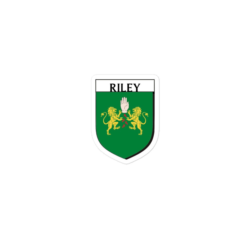 Custom Riley Coat of Arms Vinyl Sticker - Etsy