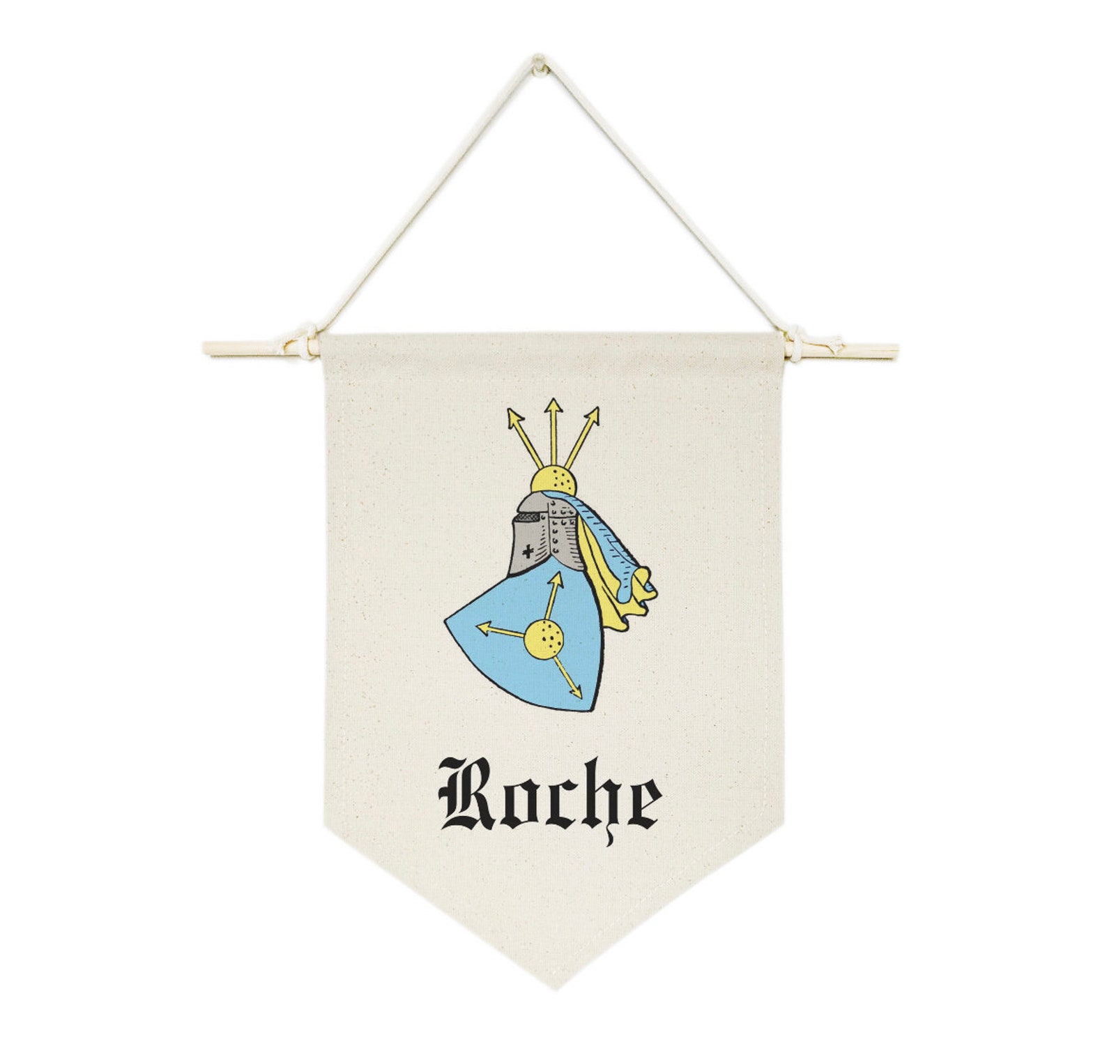 Personalized Coat of Arms Hanging Wall Canvas Banner - Large Size ...