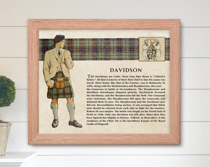 Clan Davidson Vintage Poster - Etsy Canada