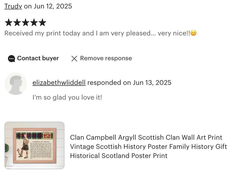 Clan Hamilton Scottish Clan Wall Art Physical Print Vintage Scottish ...