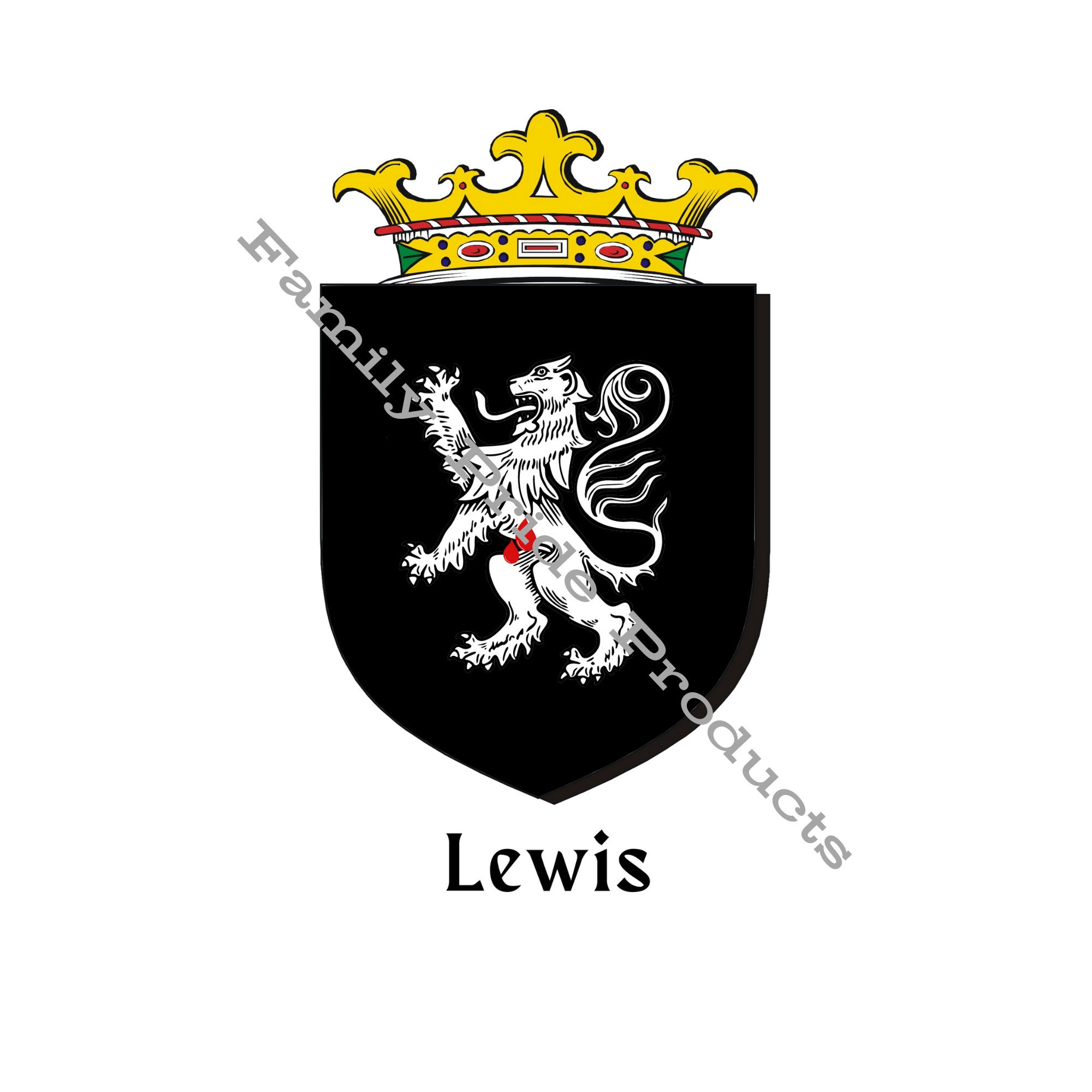 2 Lewis Family Coat of Arms Files | English Lewis Family Crest Download ...