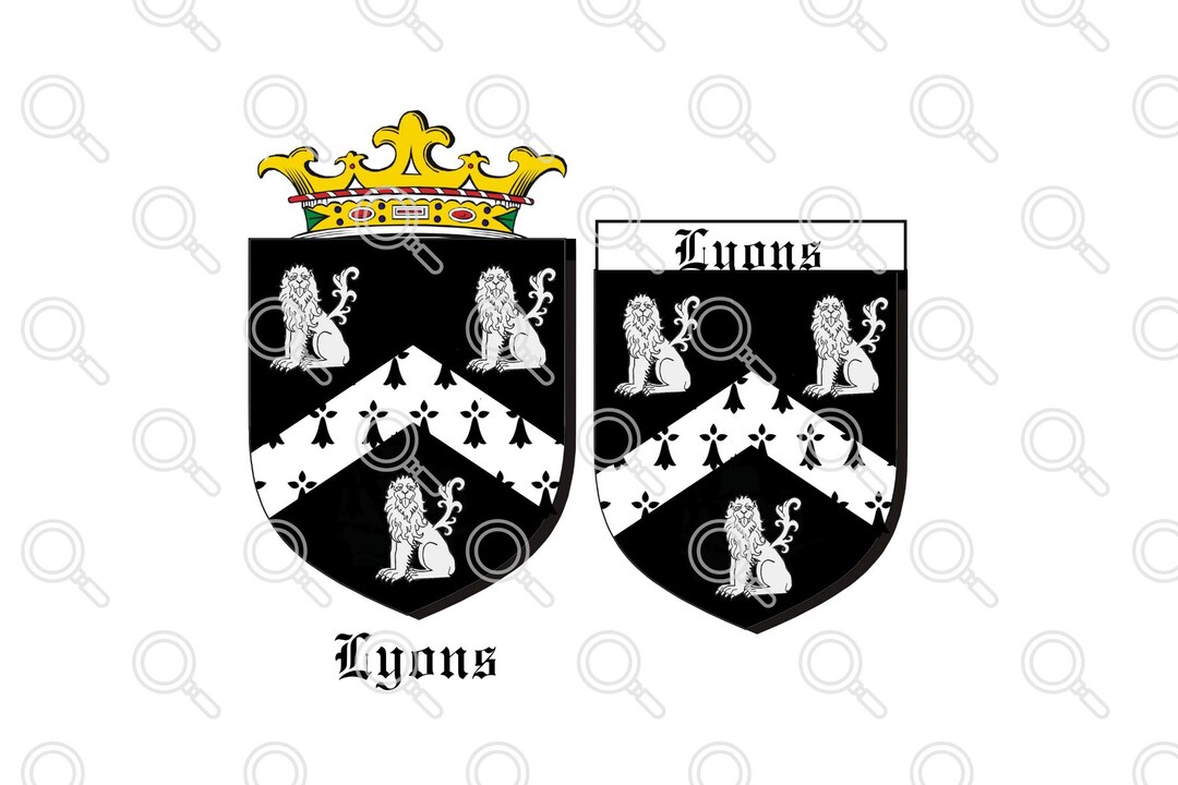 2 - Irish Lyons Family Coat of Arms PNG | Irish Lyons Family Crest ...