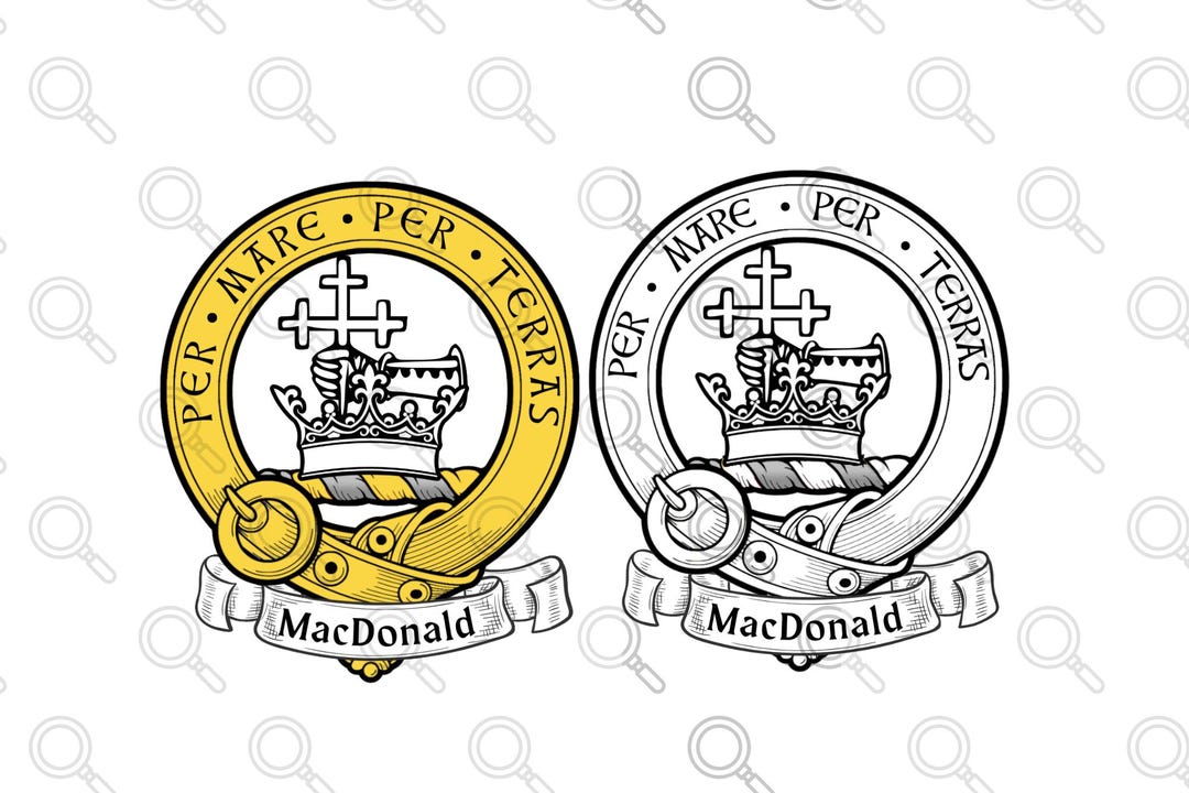 Macdonald Crest Badge PNG | Macdonald Clan Family Crest & Coat of Arms ...