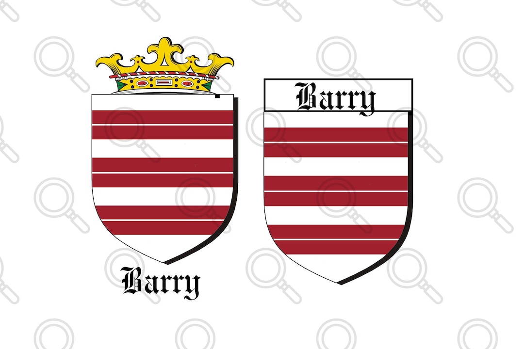 Barry Family Crest Digital Download | 2 Barry Irish Coat of Arms Files ...