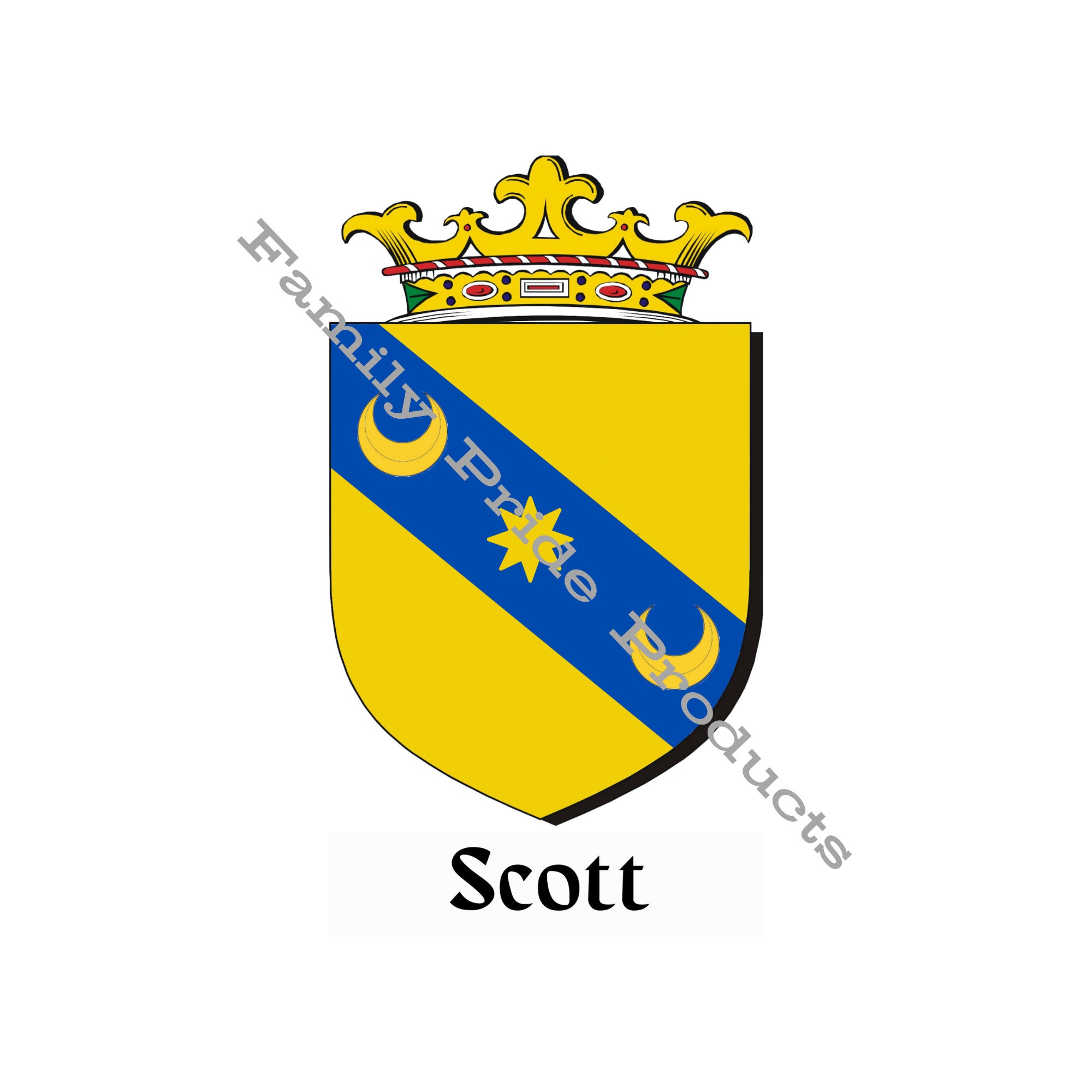 2 Scott Family Coat of Arms Downloads | Scott Family Crest Download Cut ...