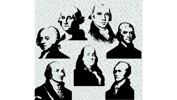 7 Most Famous Founding Fathers Busts Vector Clipart Download - Etsy