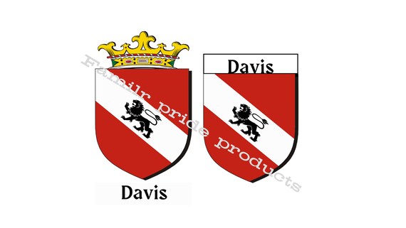 2 Davis Family Coat of Arms SVG Davis Family Crest | Etsy