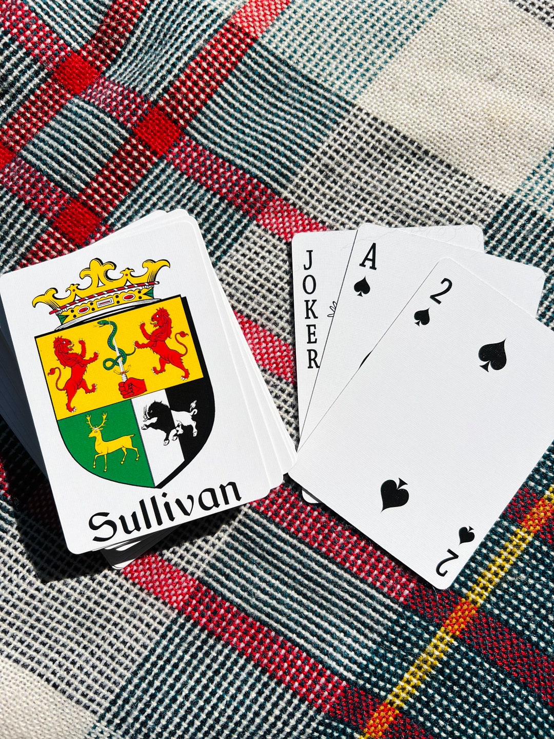 Custom Family Crest Poker Cards Personalized Playing Cards Coat of Arms ...