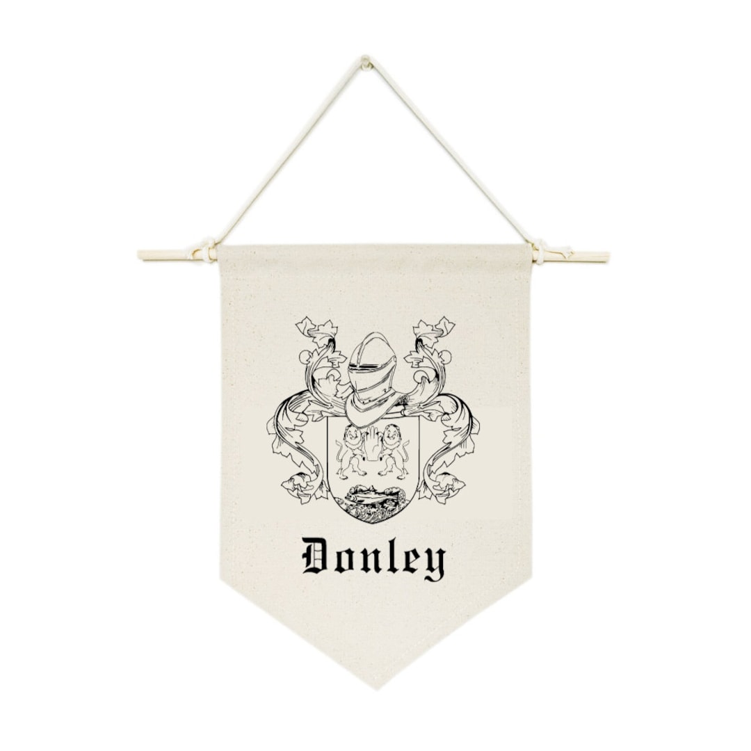 Personalized Coat of Arms Hanging Wall Canvas Banner Family Crest Wall ...