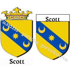 2 Scott Family Coat of Arms Downloads | Scott Family Crest Download Cut ...