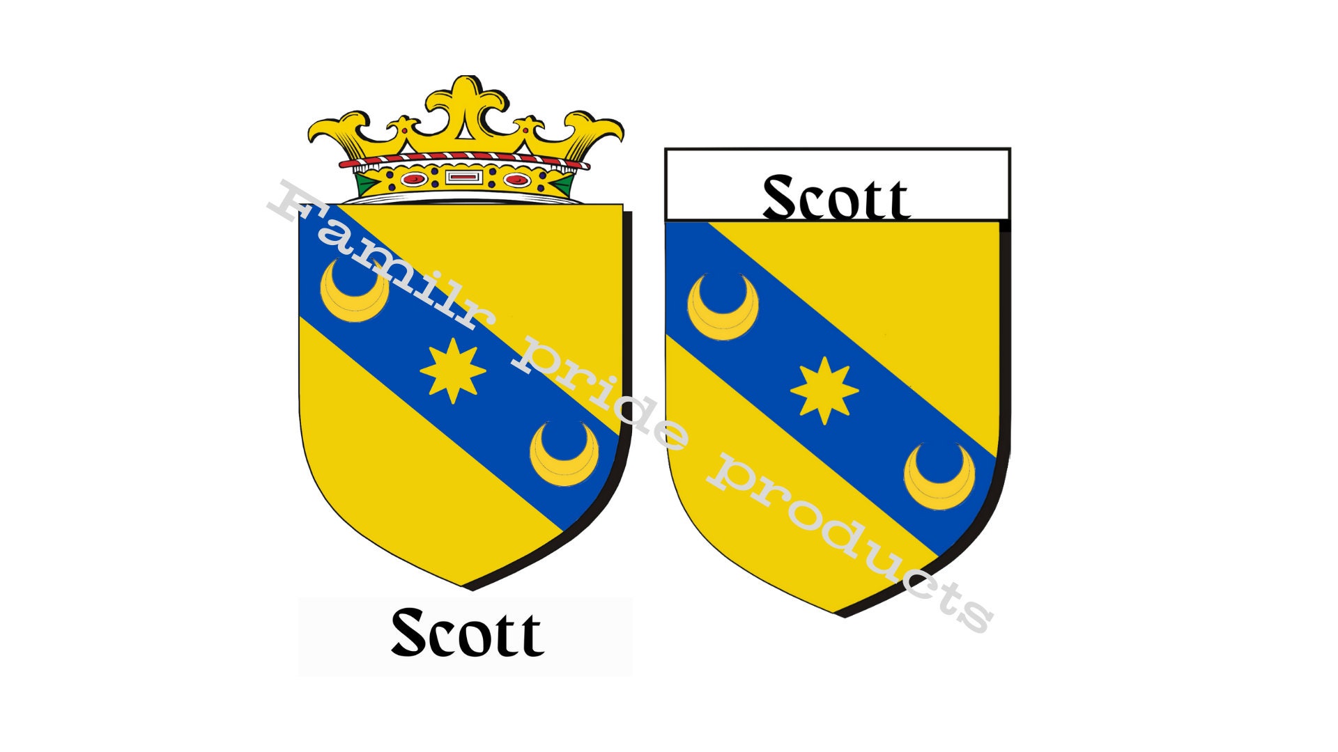 2 Scott Family Coat of Arms Downloads | Scott Family Crest Download Cut ...