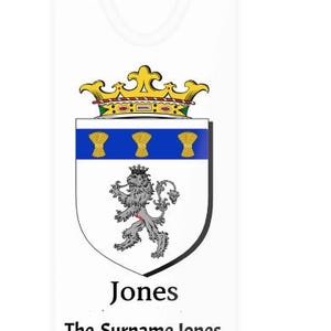 Custom Family Crest Bookmark, Welsh Jones, Personalized Coat of Arms ...