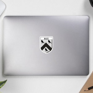 Rice Family Coat of Vinyl Sticker, Rice Family Crest Die Cut Bumper ...