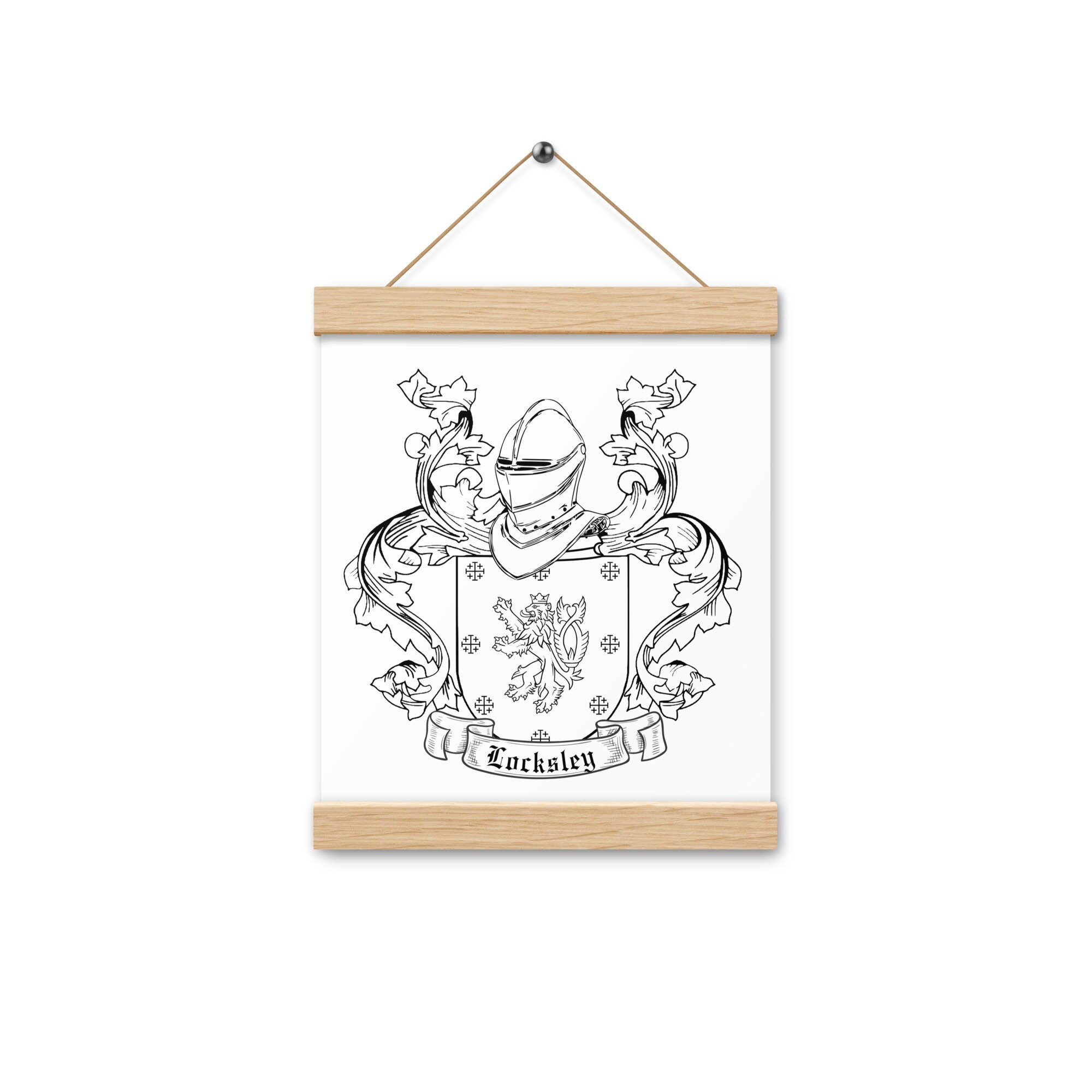 Personalized Coat of Arms Hanging Wall Poster Banner Family Crest Wall ...