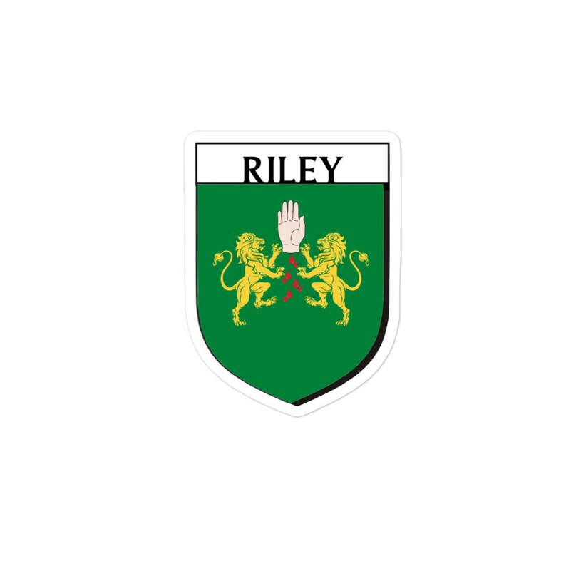 Custom Riley Coat of Arms Vinyl Sticker - Etsy