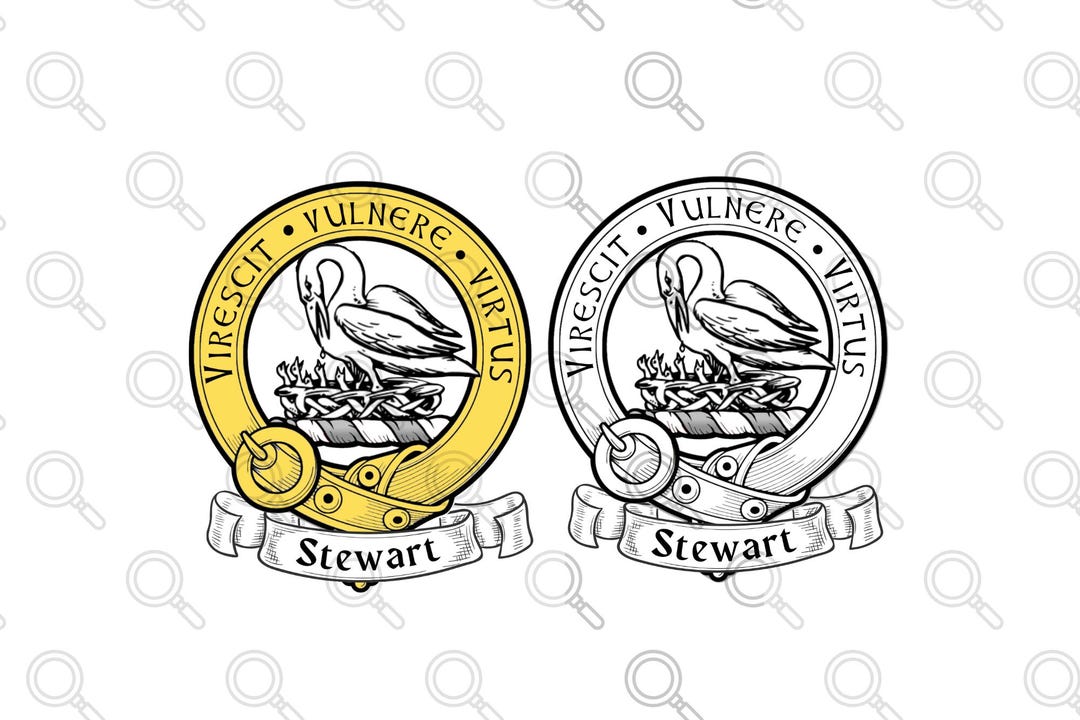 Stewart Crest Badge PNG | Royal Stewart Clan Family Crest & Coat of ...