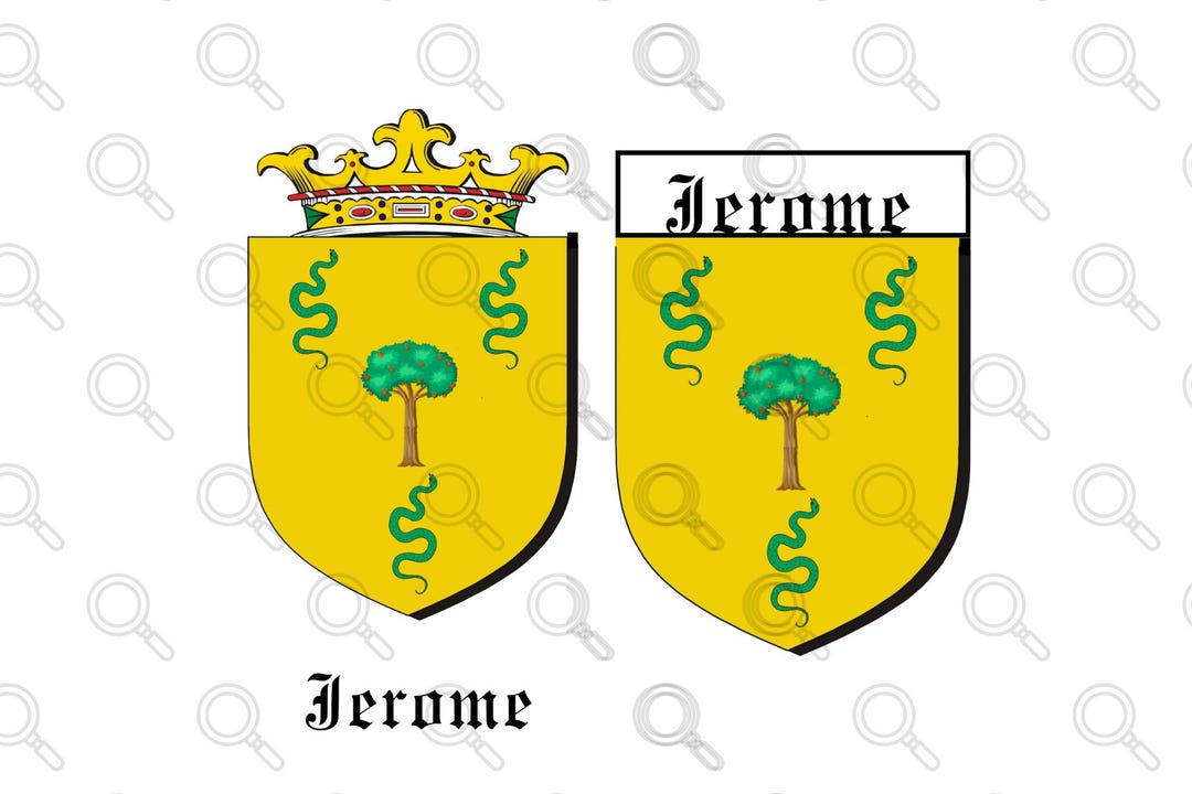 2 Irish Jerome Family Coat of Arms Files | Surname Jerome Family Crest ...