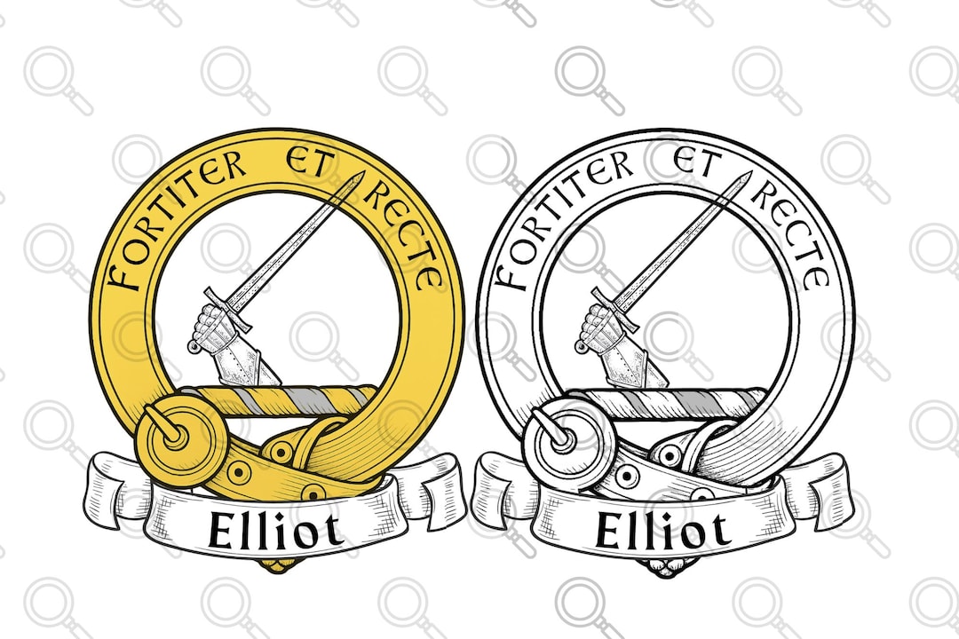 Elliot Crest Badge PNG | Elliot Clan Family Crest & Coat of Arms ...