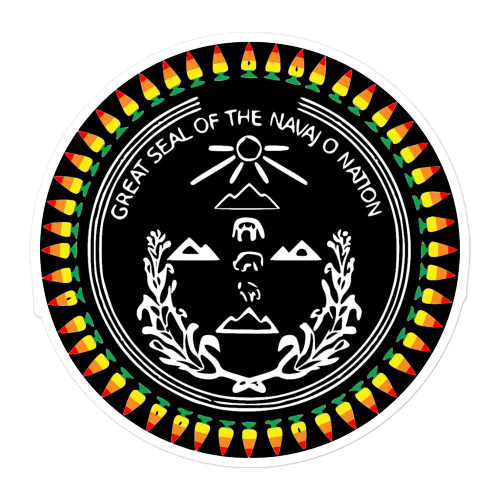 Navajo Nation Seal & Symbol Round Vinyl Decal Stickers - Etsy