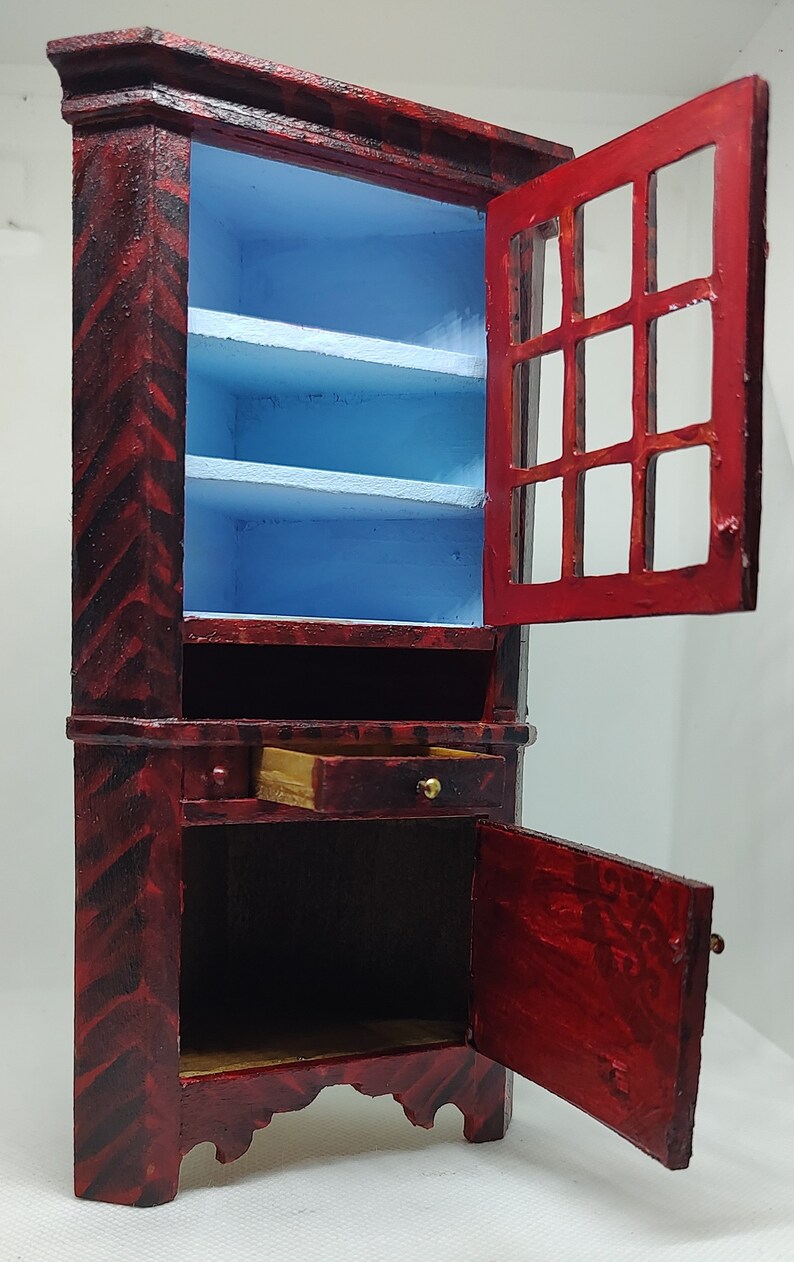 Decorated Corner Cupboard in the Style of John Rupp, 19th C ...