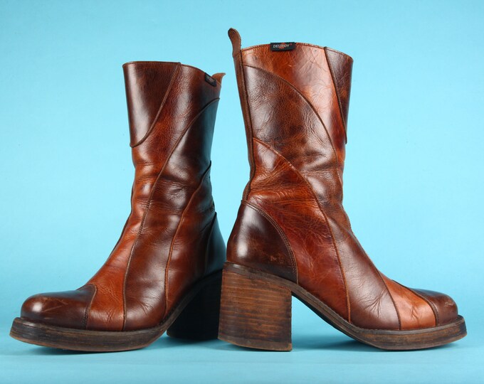 90'S DESTROY BOOTS / Brown Colors / Made in Spain / Boot / Boho ...