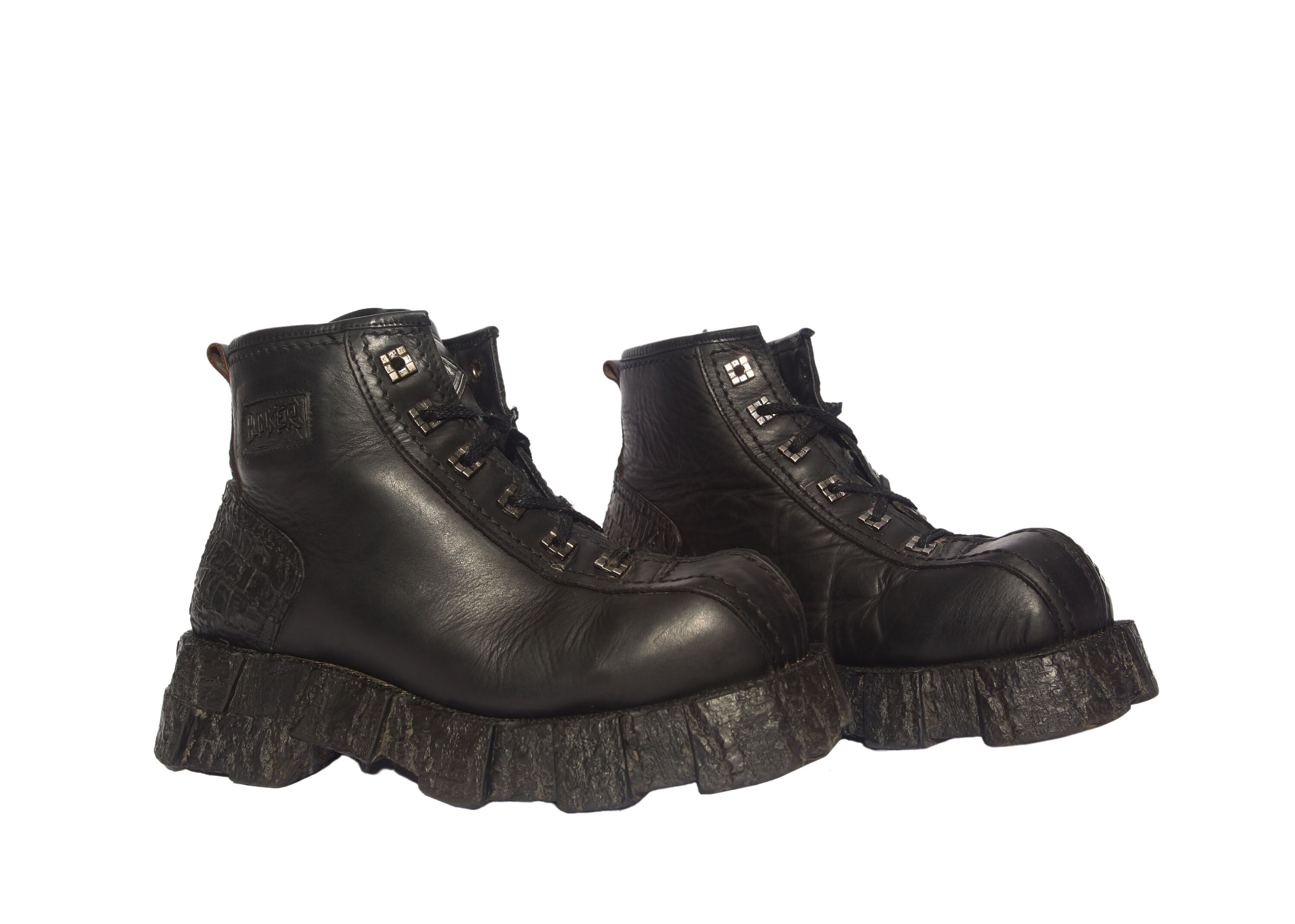 BUNKER PLATFORM BOOTS / Cyber Boots / Chunky / Grunge / Moto / | Etsy