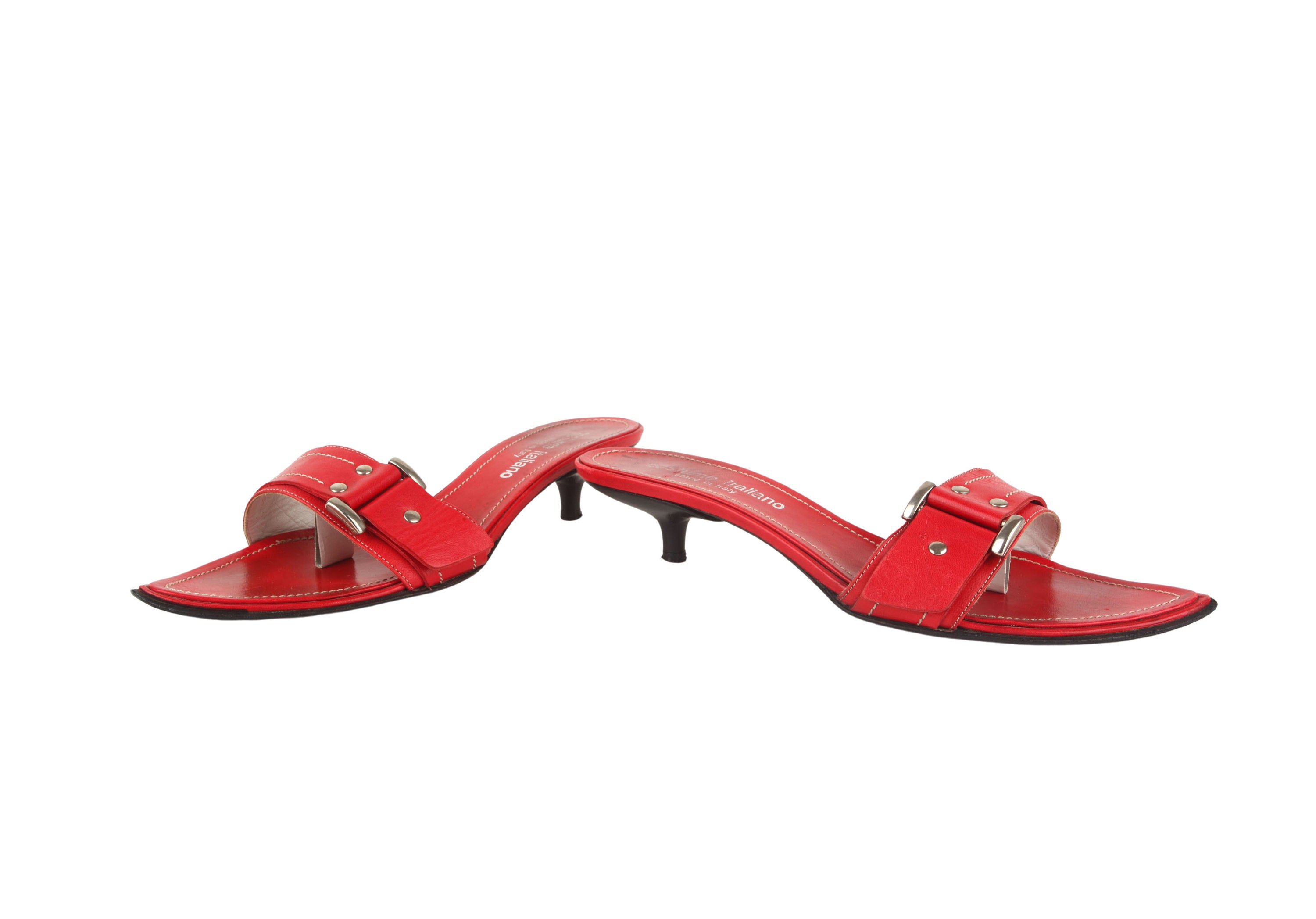 Y2K Heels / Red Pointy Heels / Made in Italy / Genuine Leather | Etsy