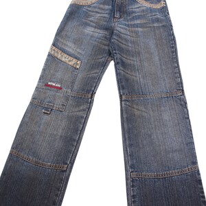 Straight Leg 2000s Vintage Cyber Jeans With Chain Attachment ...