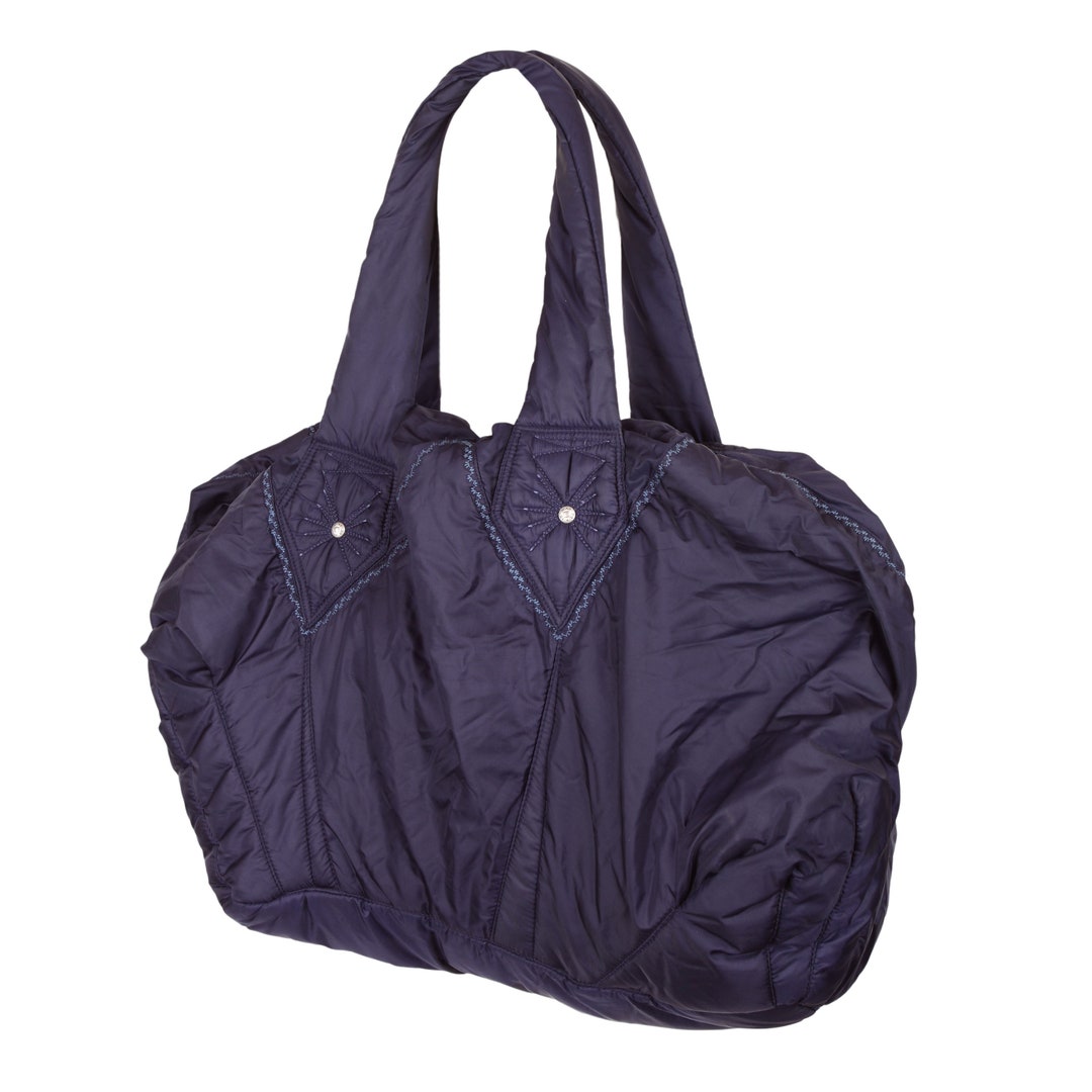 Marithe Francois Girbaud Dark Blue Puffer Bag / Oversize / Puffer Tote ...