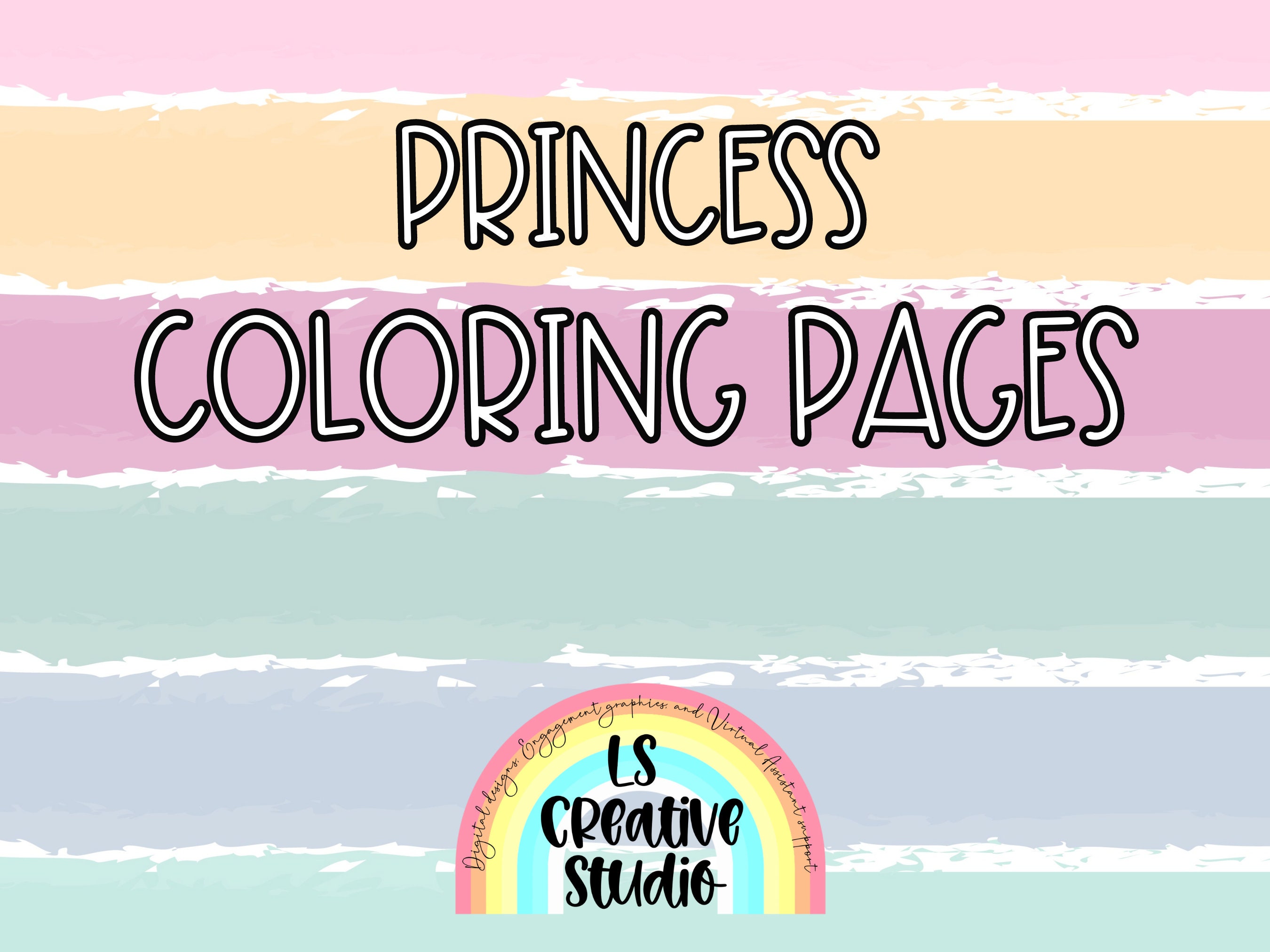 Princess Printable Coloring Book Pages | Fun Art Activity for Kids ...
