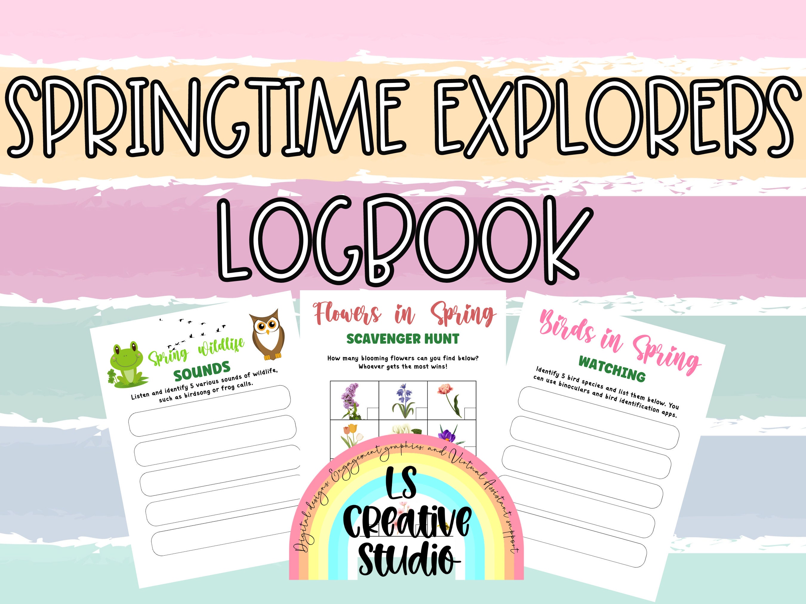 Springtime Explorers Logbook Fun Spring Activities for Kids Spring ...