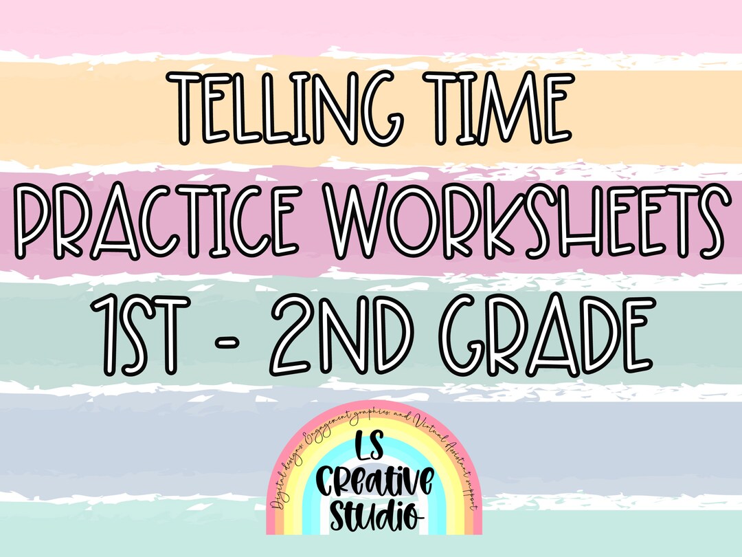 Time Practice Worksheets for 1st and 2nd Graders | Time-telling Review ...