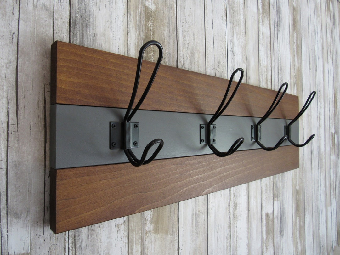 Farmhouse Coat Rack Wall Mount-rustic Coat Rack-farmhouse Decor-wood ...