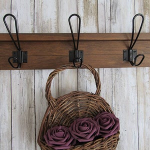 Rustic Wood Coat Rack Wall Mount-farmhouse Decor-coat Hook Rack ...