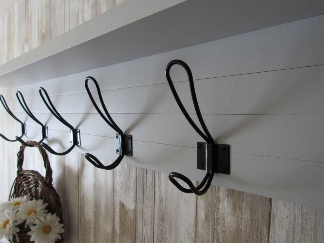 Rustic Coat Rack Wall Mount-farmhouse Coat Rack With Shelf-farmhouse ...