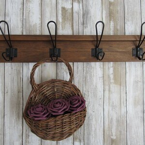 Rustic Wood Coat Rack Wall Mount-farmhouse Decor-coat Hook Rack ...